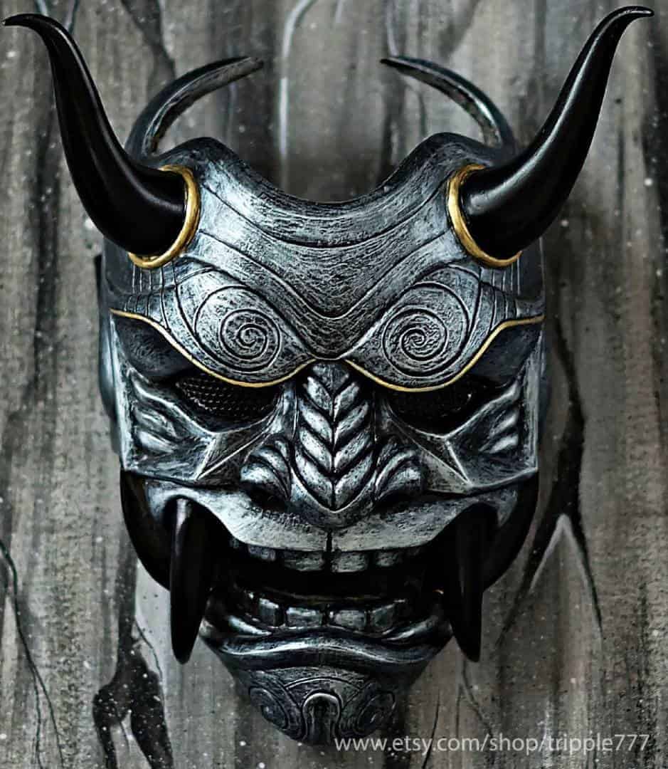 Samurai Assassin Demon Oni BB Gun Airsoft Mask, Halloween Costume ...