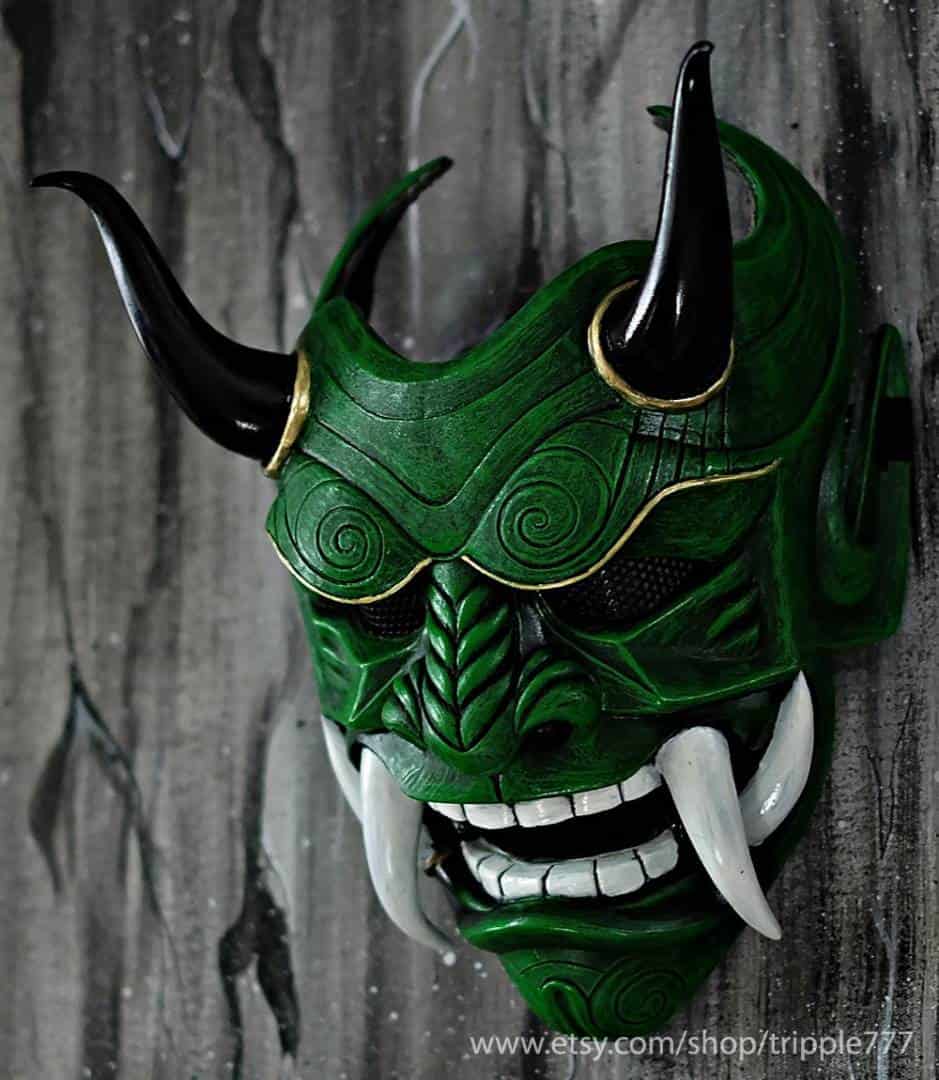 Samurai Assassin Demon Oni BB Gun Airsoft Mask, Halloween Costume ...