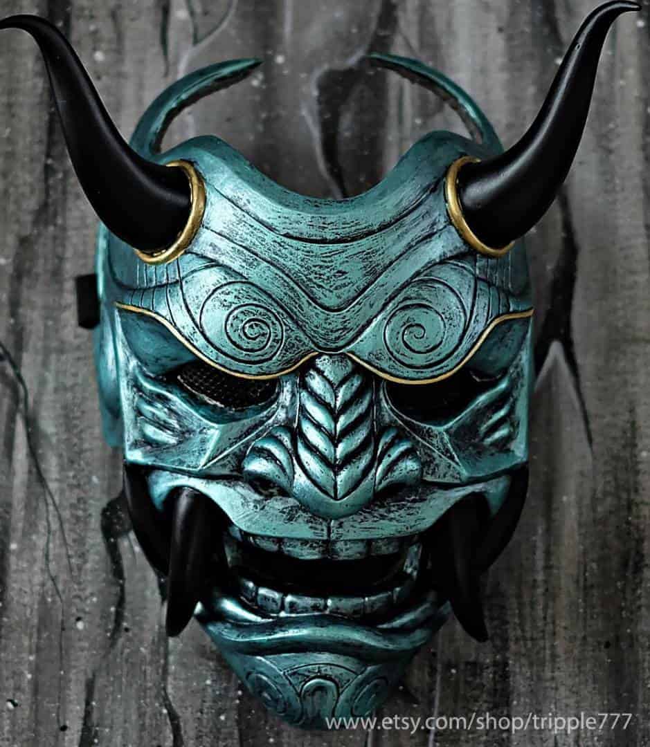Samurai Assassin Demon Oni BB Gun Airsoft Mask, Halloween Costume ...
